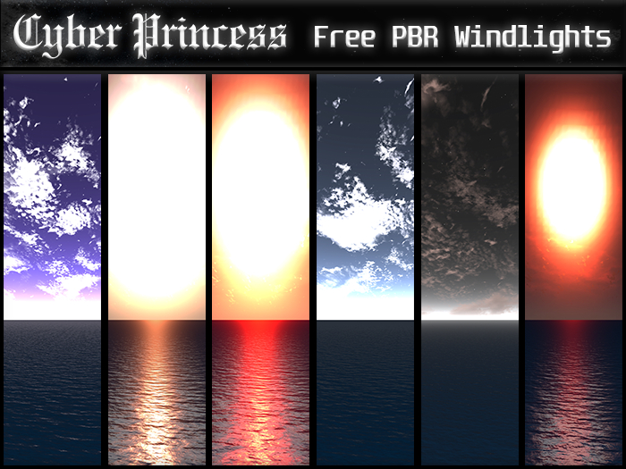 Second Life Marketplace - Cyber Princess. Windlight PBR Pack Freebie
